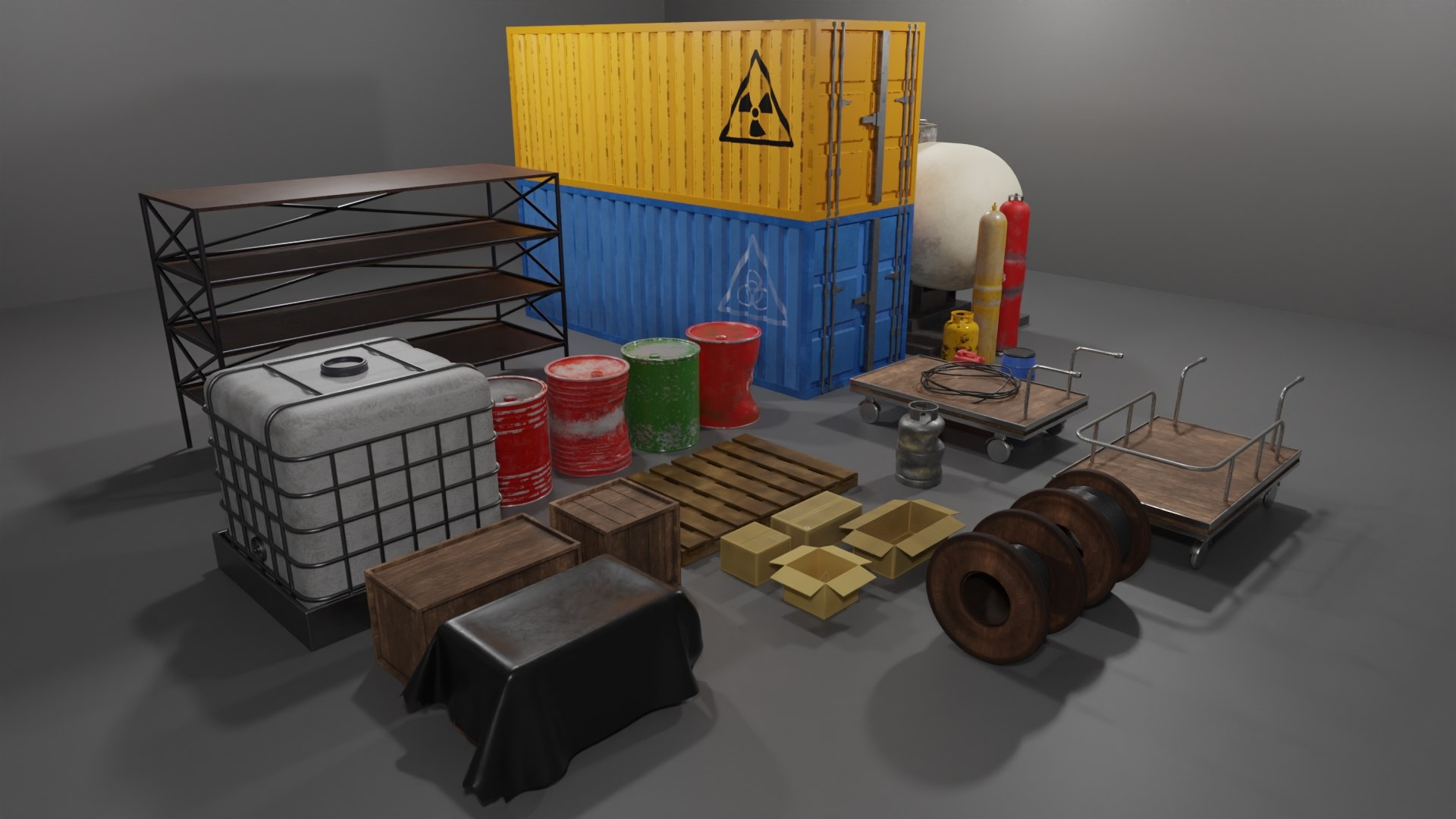 3D Industrial Props Kit model - TurboSquid 1983205