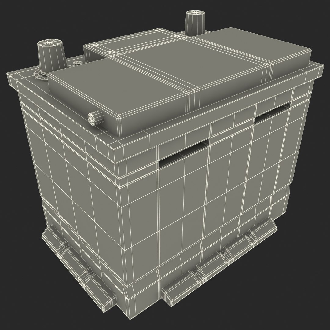 Car Battery V2 3d Model