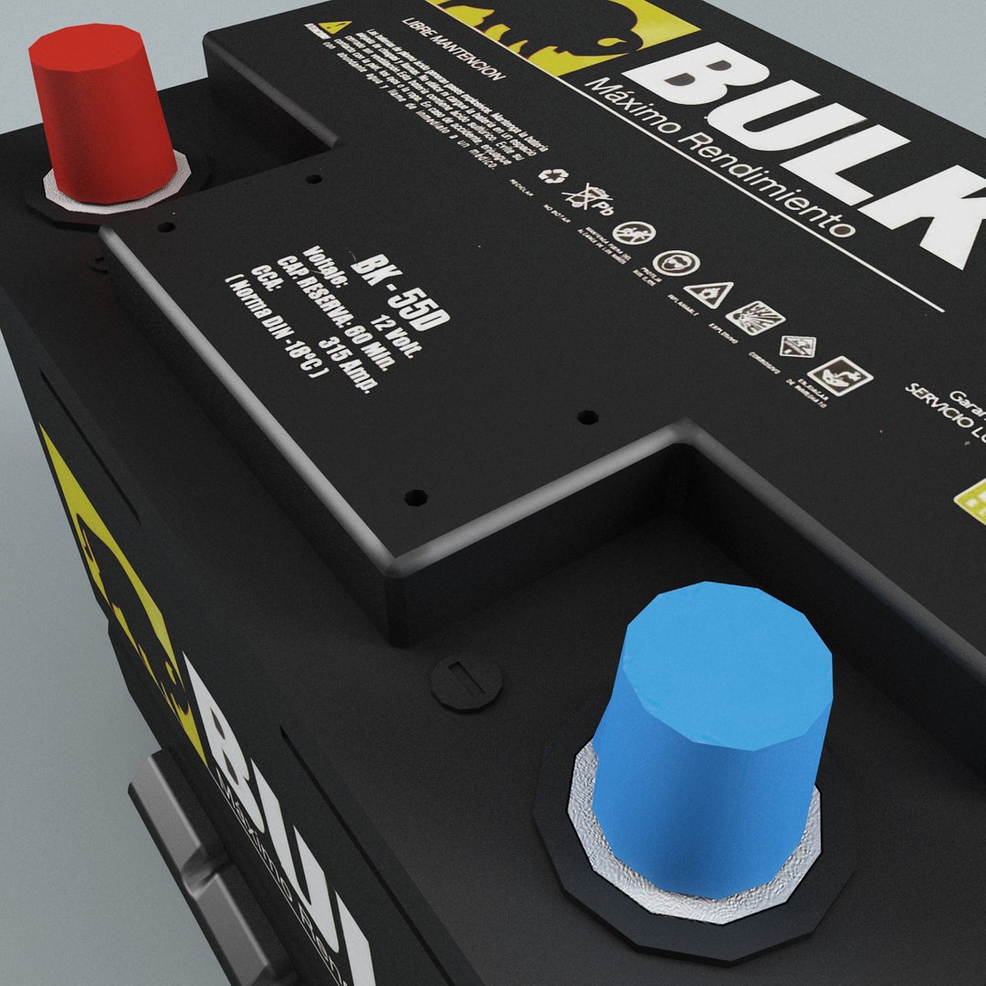 Car Battery V2 3d Model