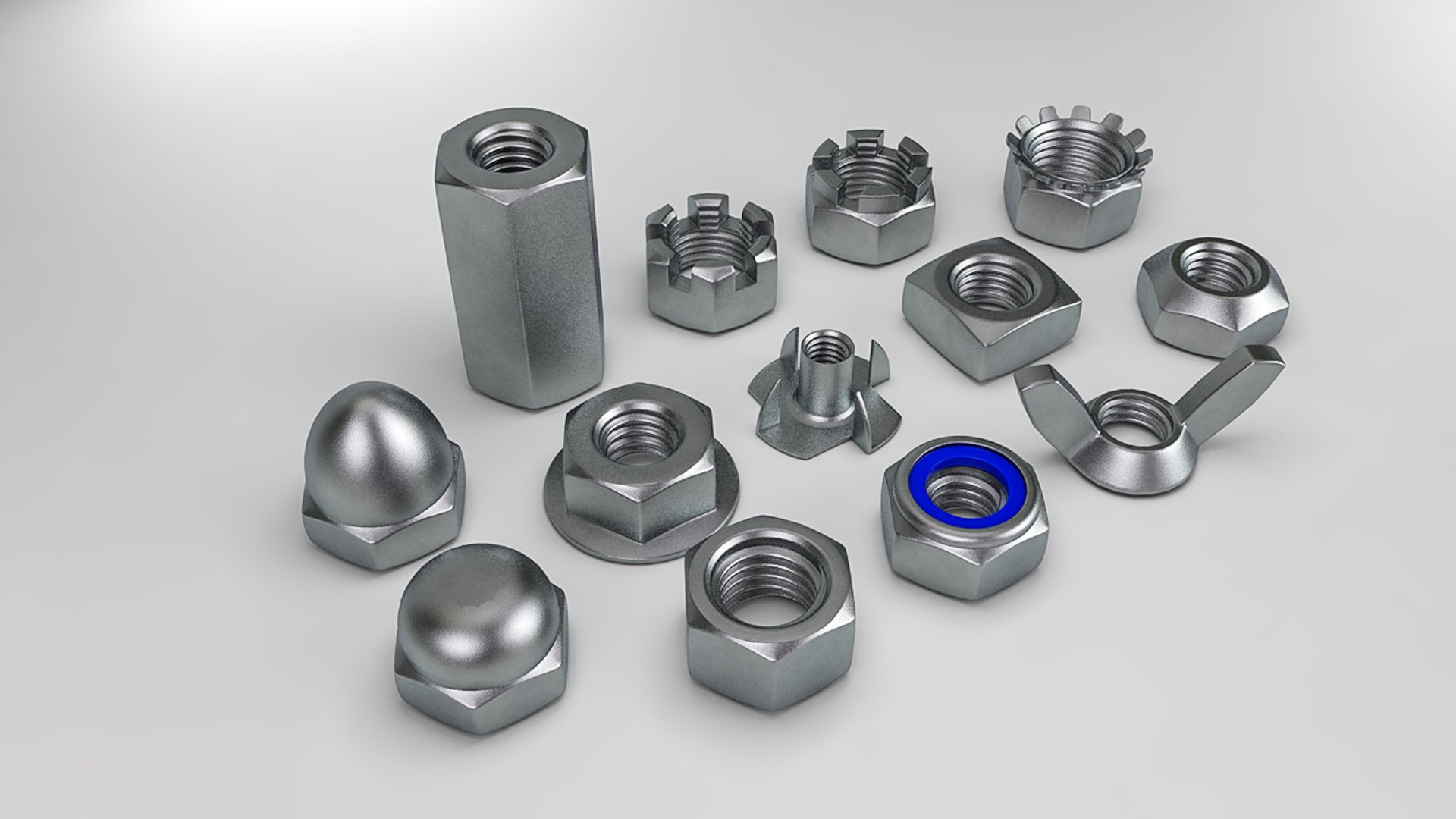 3D Nuts Nylon Insert - TurboSquid 1548450