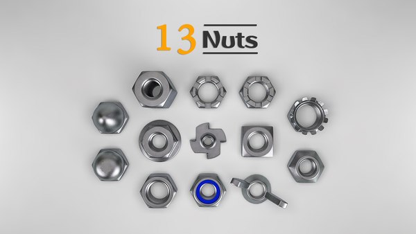 3D nuts nylon insert - TurboSquid 1548450