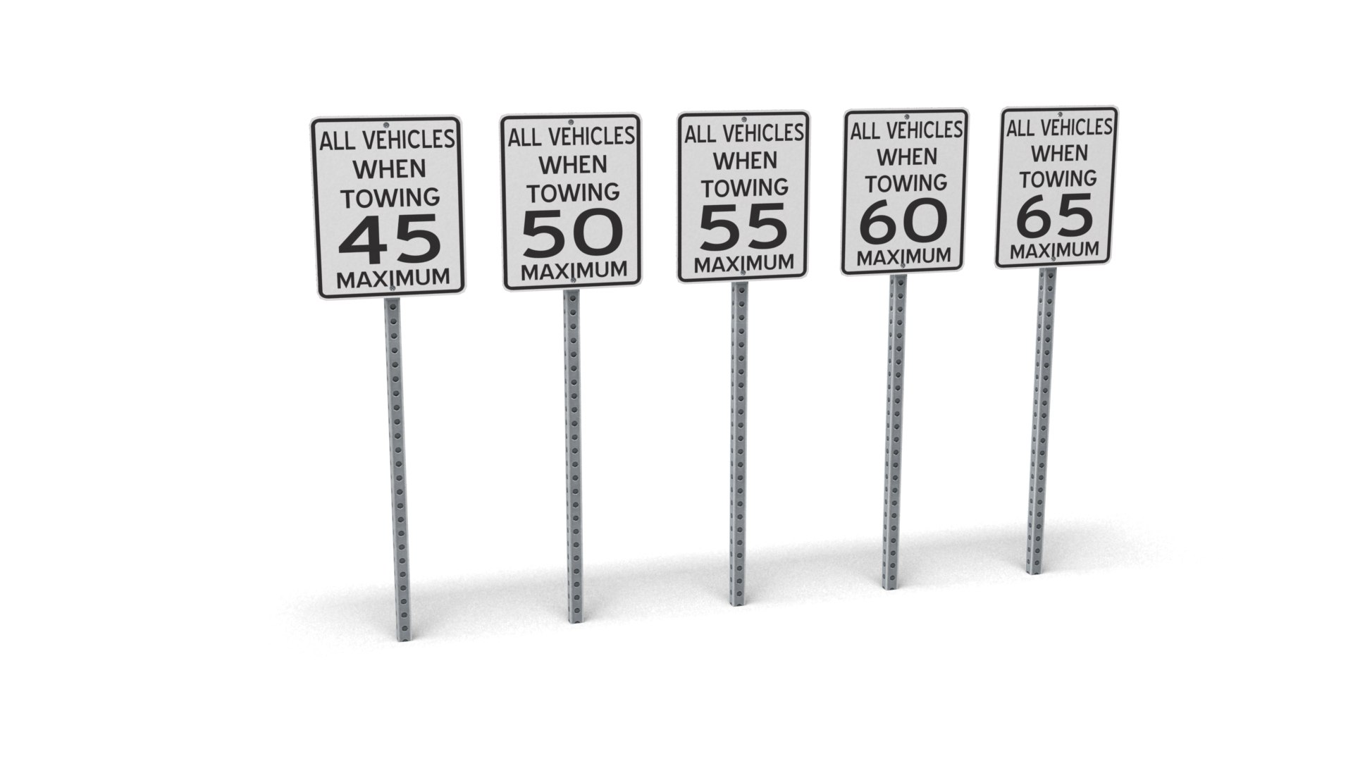 3D Signs Speed Limits Expressway Model - TurboSquid 2235868