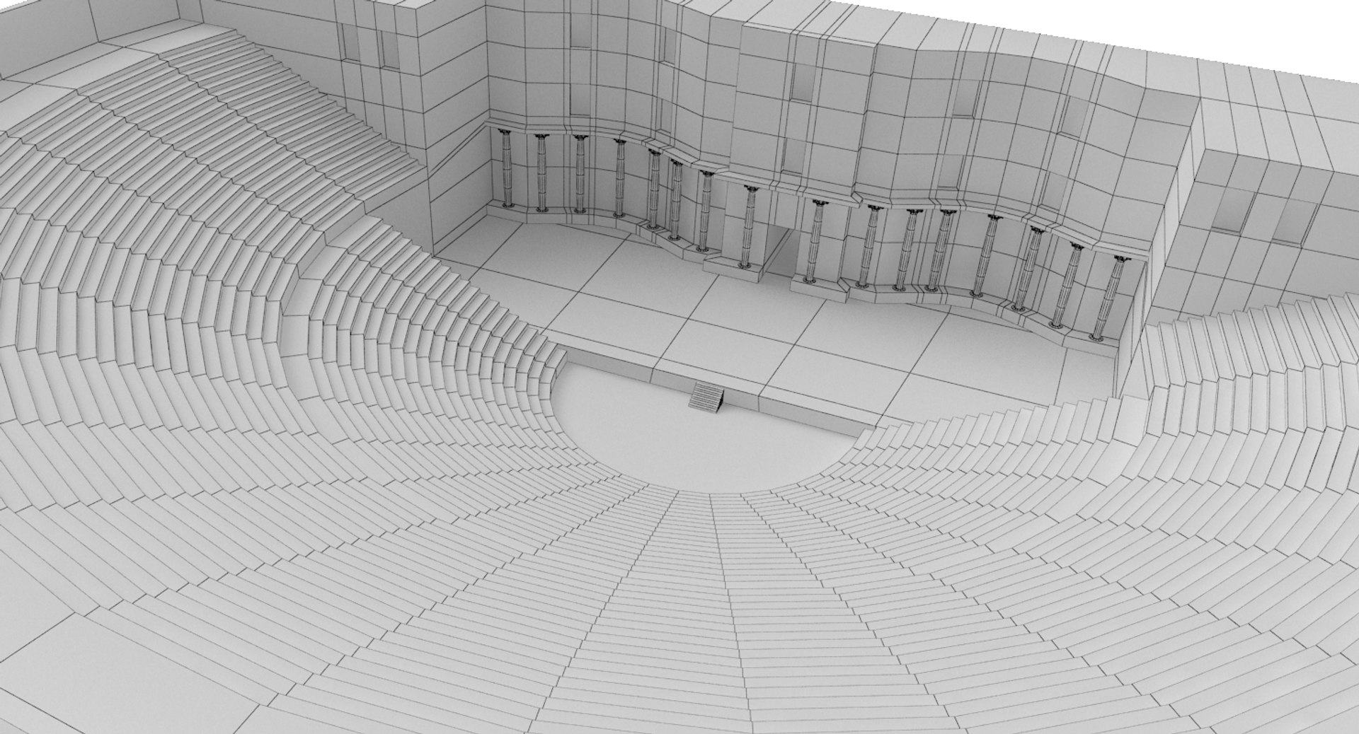 Roman Theater Theatre Model - TurboSquid 1355553