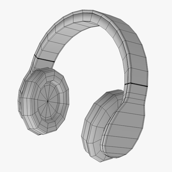 3d model of headphones head