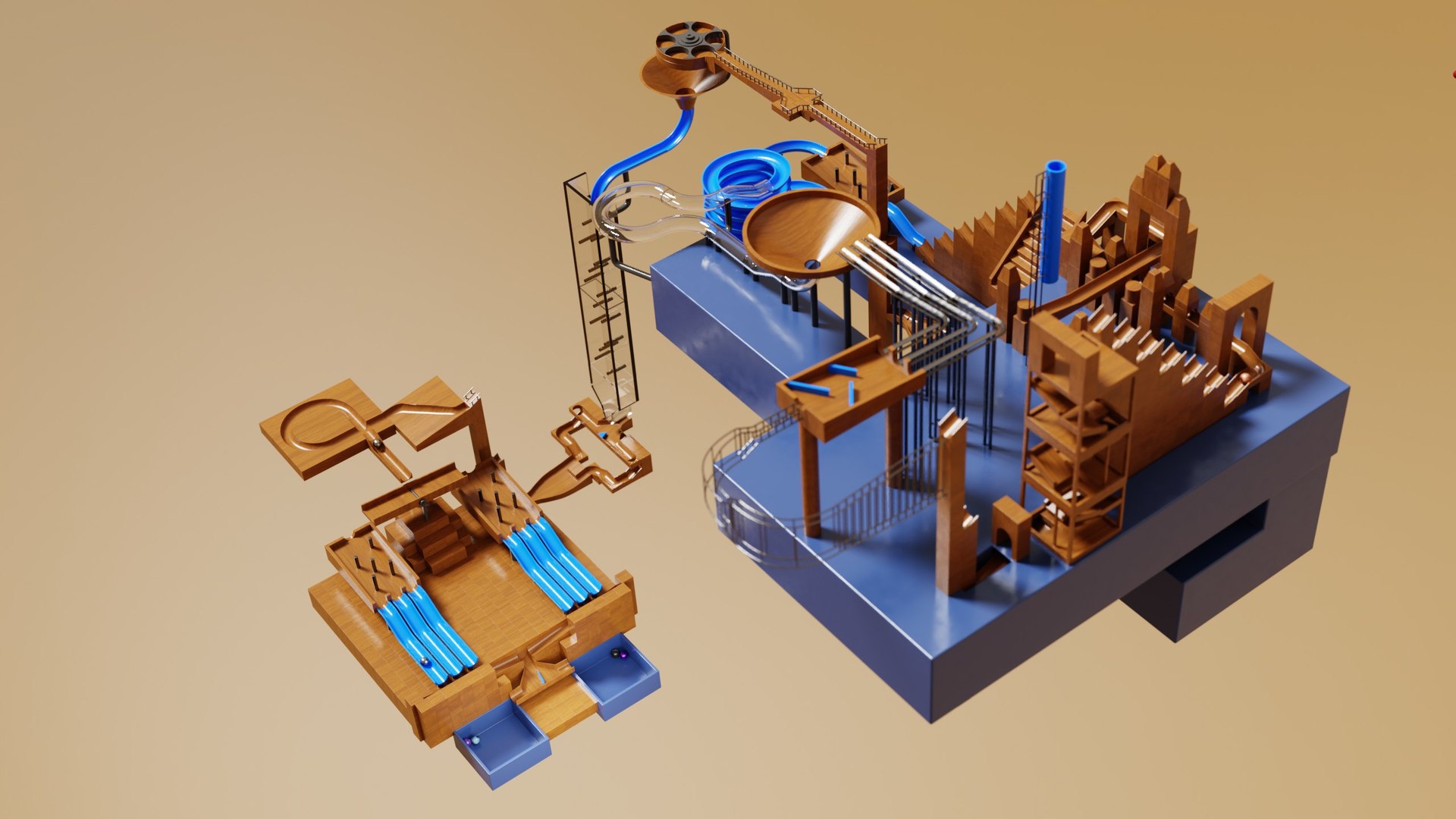 Marble Run Asset Pack 3D Model - TurboSquid 2386247