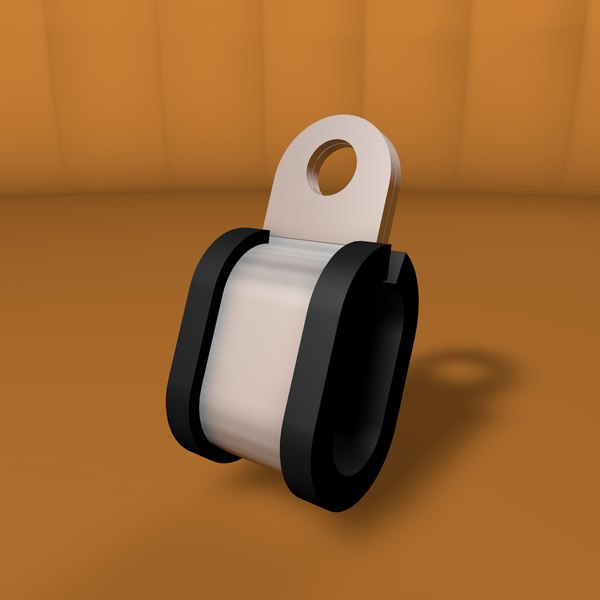 Steel clamp rubber protection 3D - TurboSquid 1413698