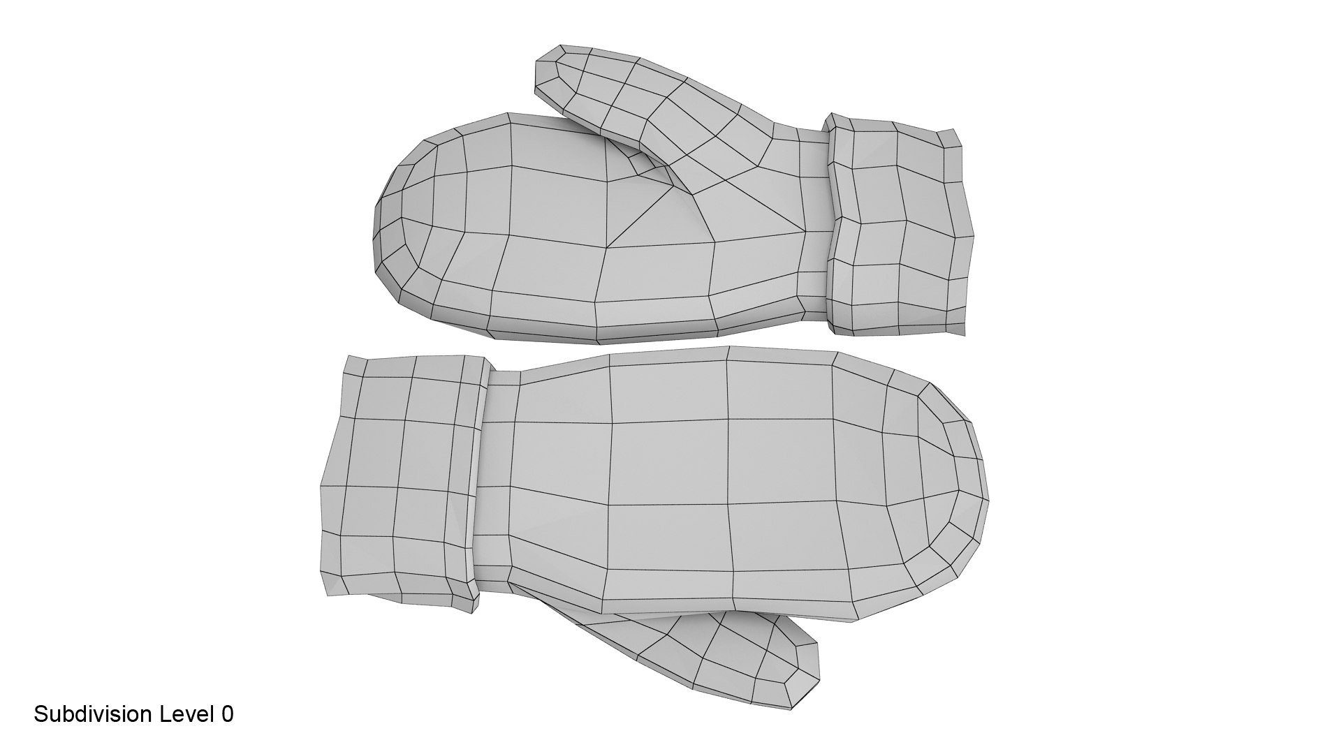 Mitten Wool Knitted Model - TurboSquid 1629902