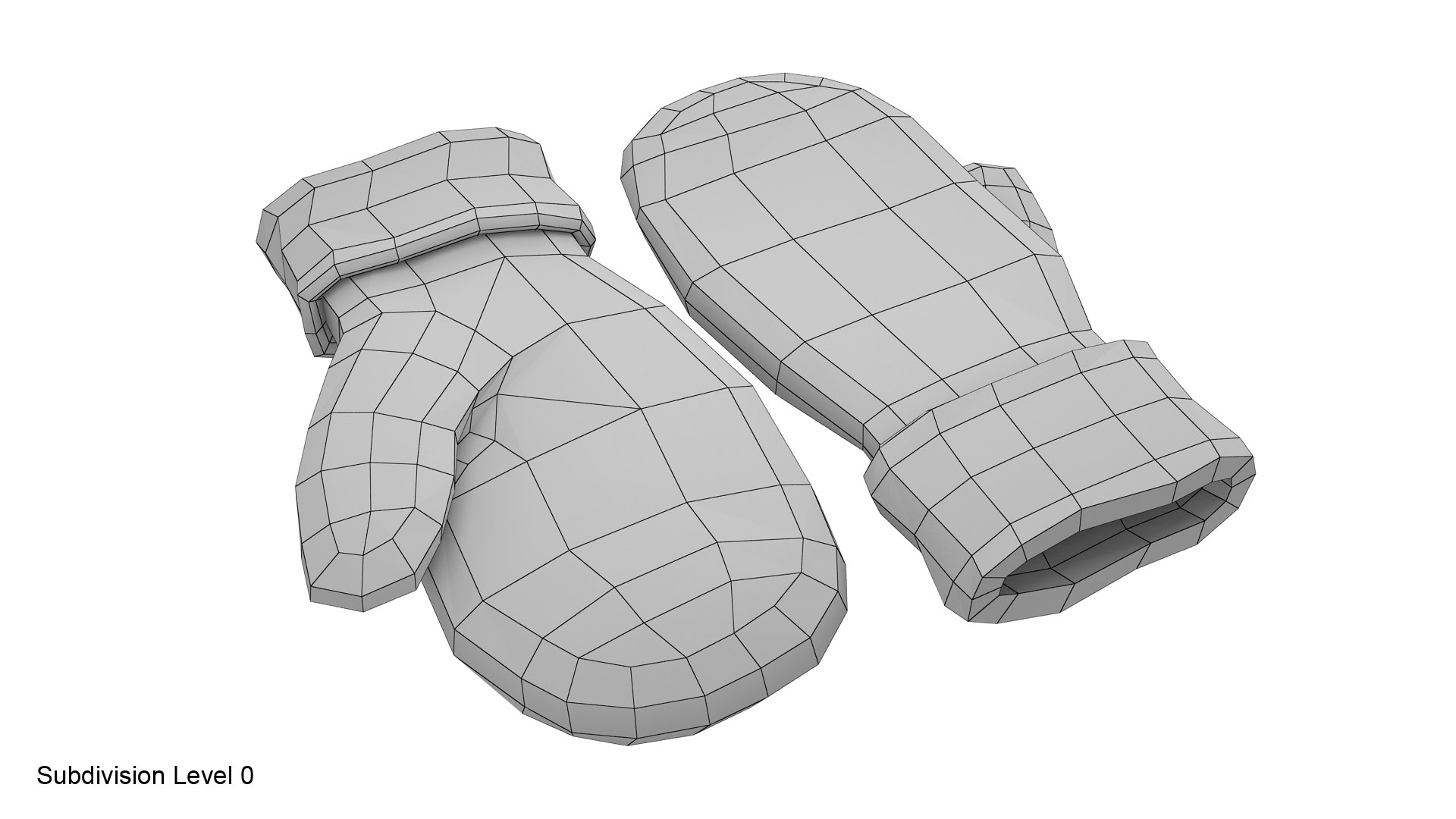 Mitten Wool Knitted Model - TurboSquid 1629902