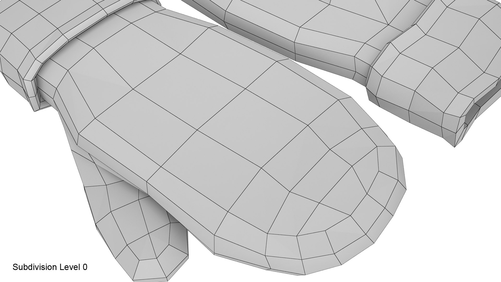 Mitten Wool Knitted Model - TurboSquid 1629902