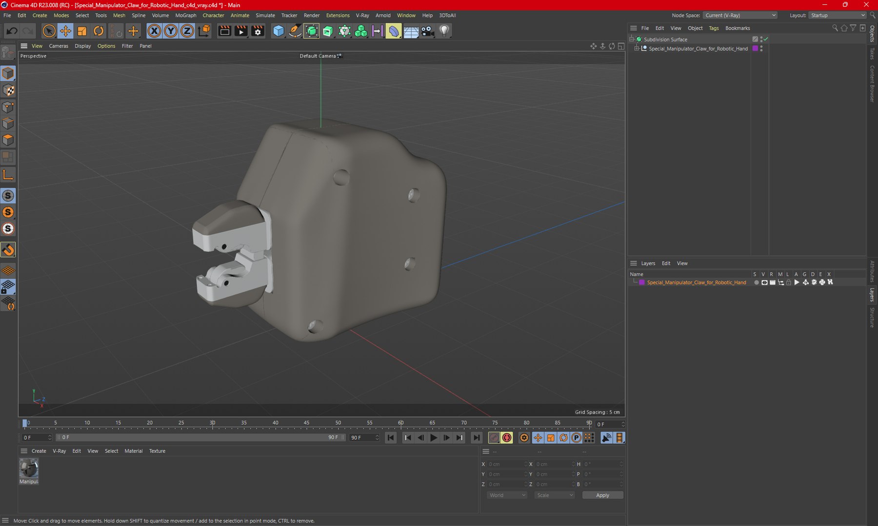 3D Model Special Manipulator Claw For Robotic Hand - TurboSquid 2287658