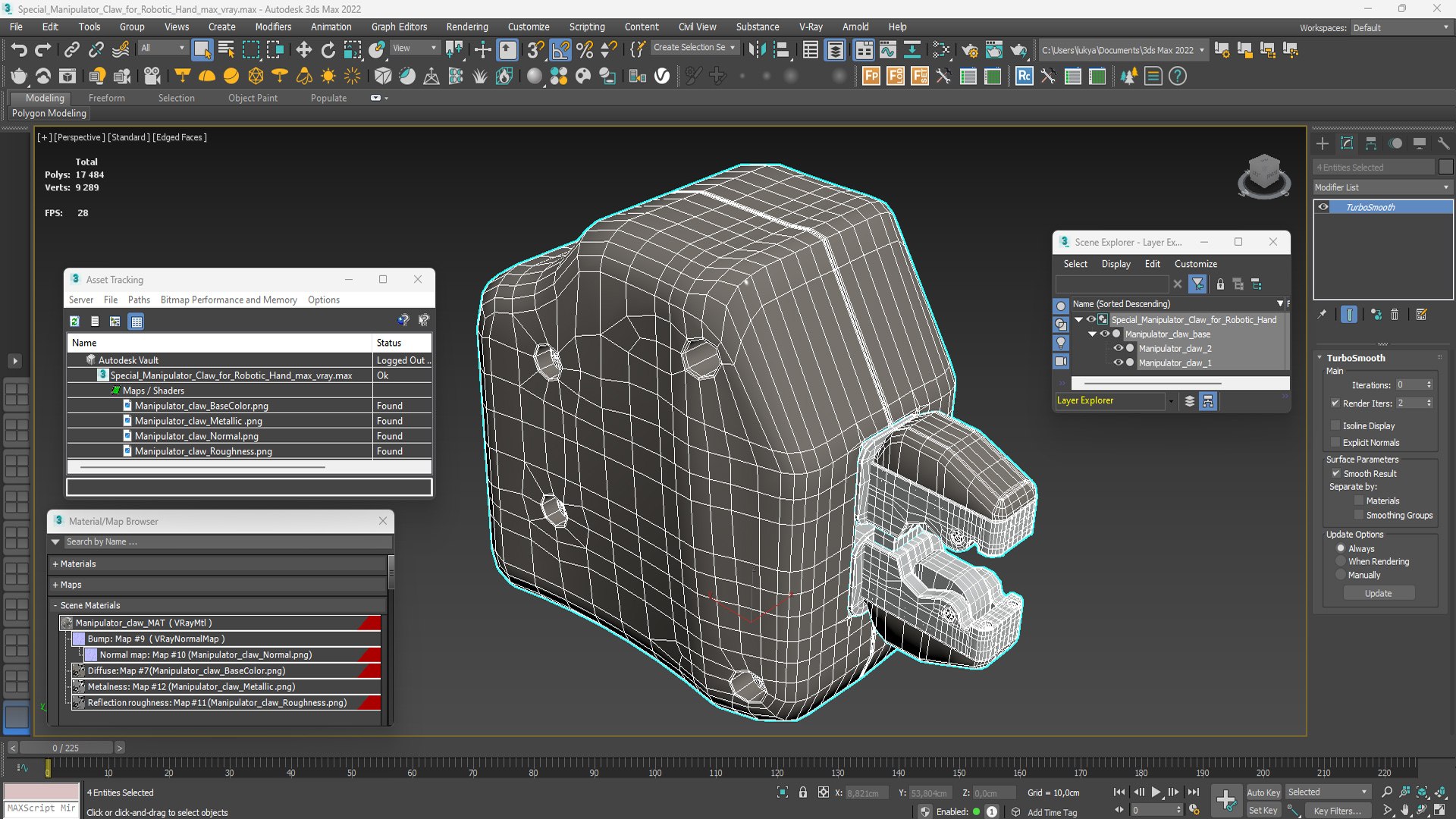 3D Model Special Manipulator Claw For Robotic Hand - TurboSquid 2287658