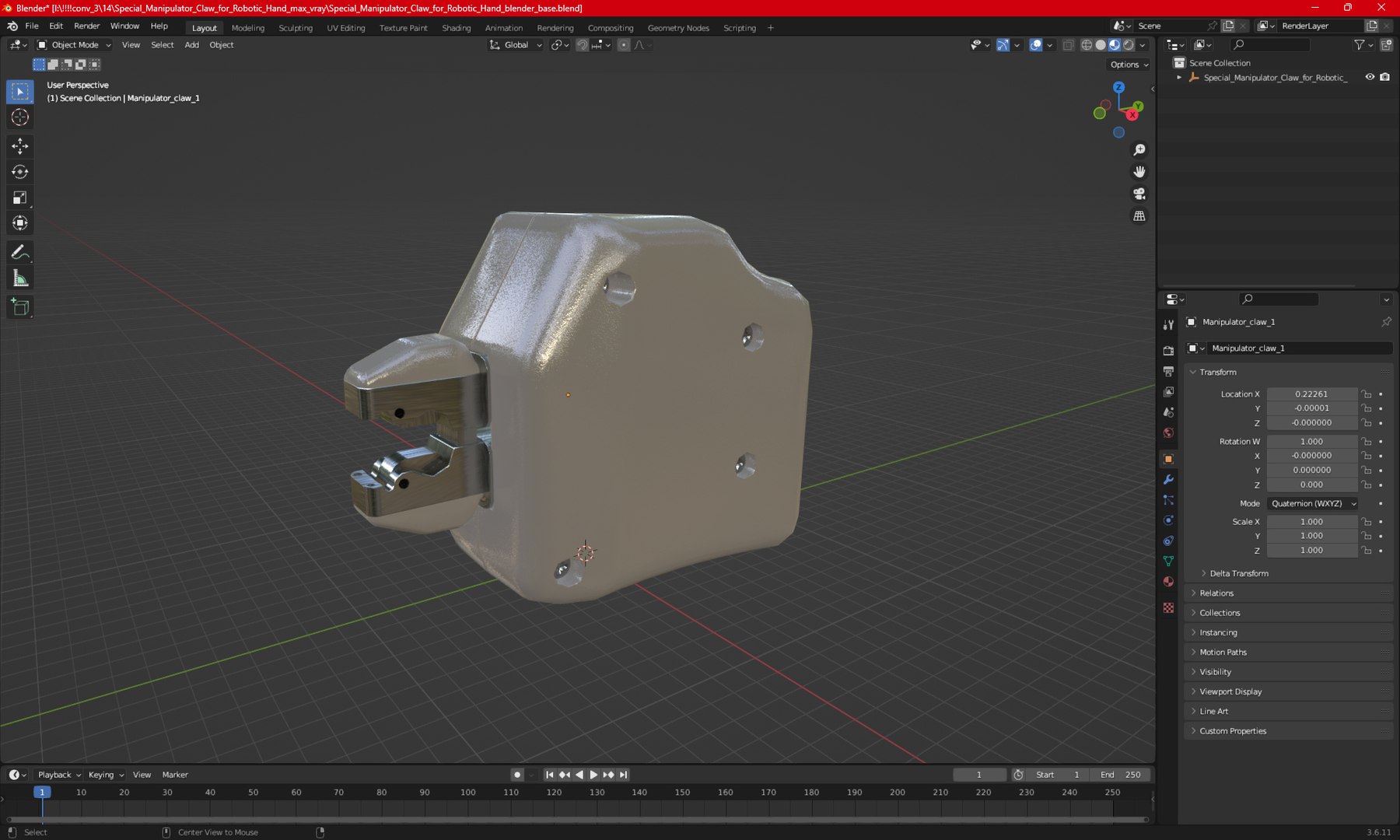 3D Model Special Manipulator Claw For Robotic Hand - TurboSquid 2287658