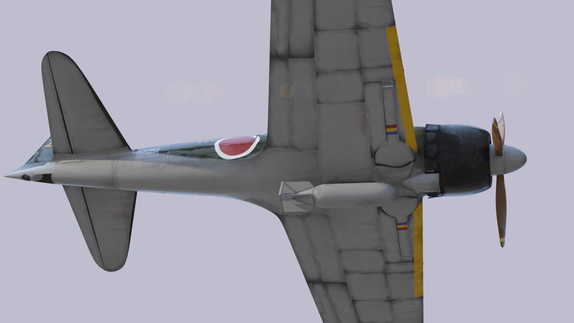 3d mitsubishi a6m2 type 22 model