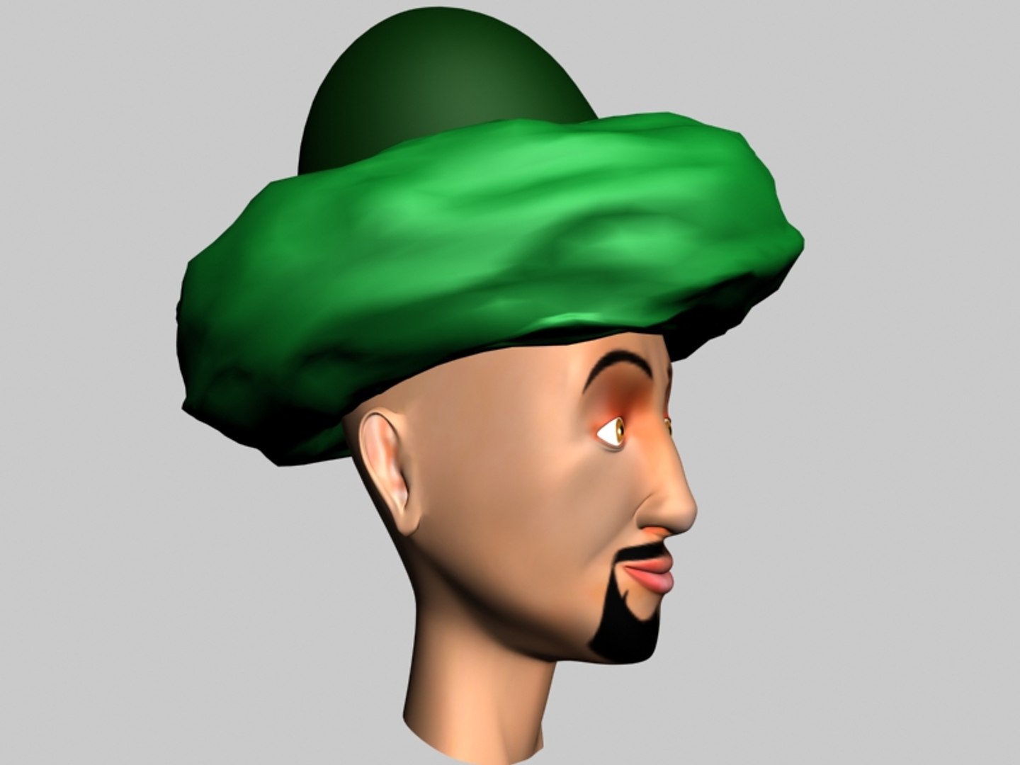 3d Arab Comic Head Cartoon