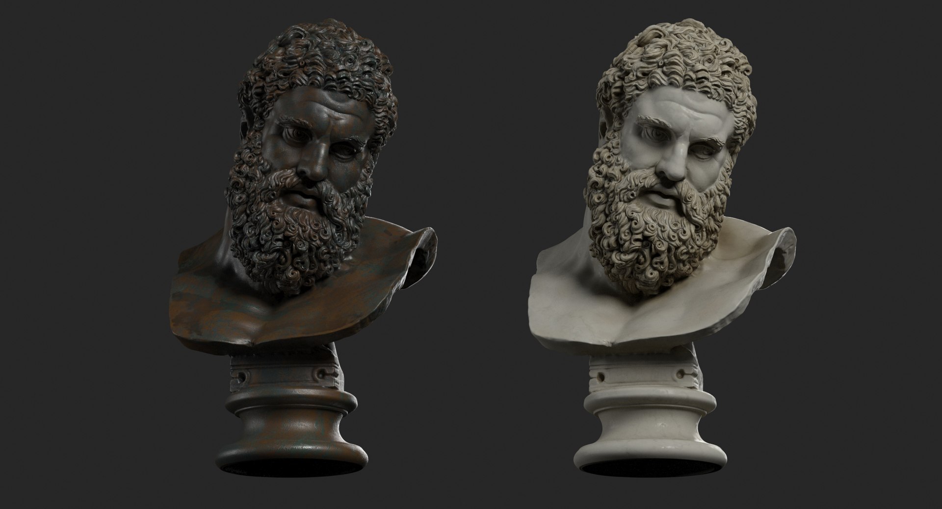 3D Bust Hercules Model - TurboSquid 1296388