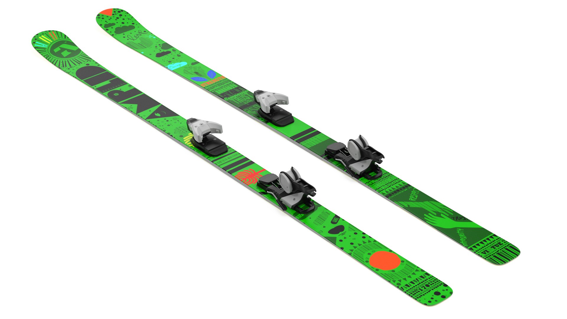 Snow Skis 5 3D - TurboSquid 2062046