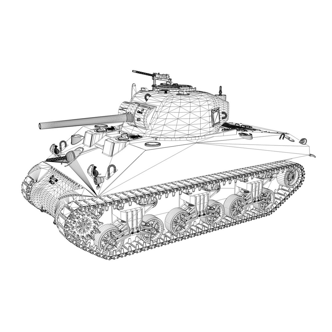 M4a2 Sherman - M4 3d Model