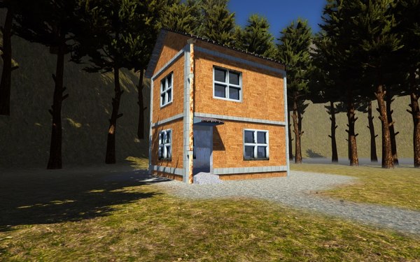 modelo 3d Casa de ladrillo de dos pisos - TurboSquid 918978