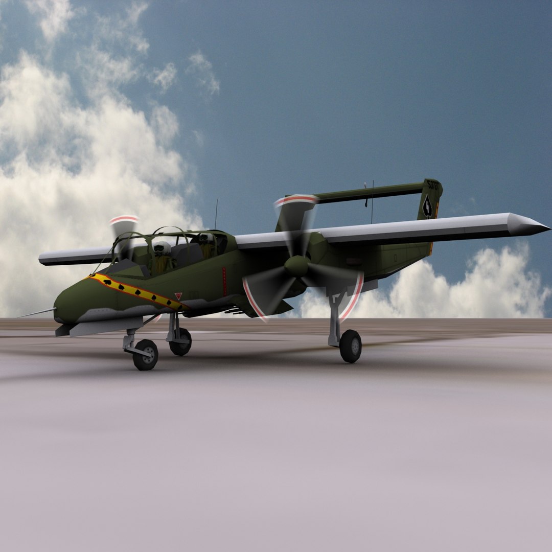 3d Model Of North American Ov-10 Bronco