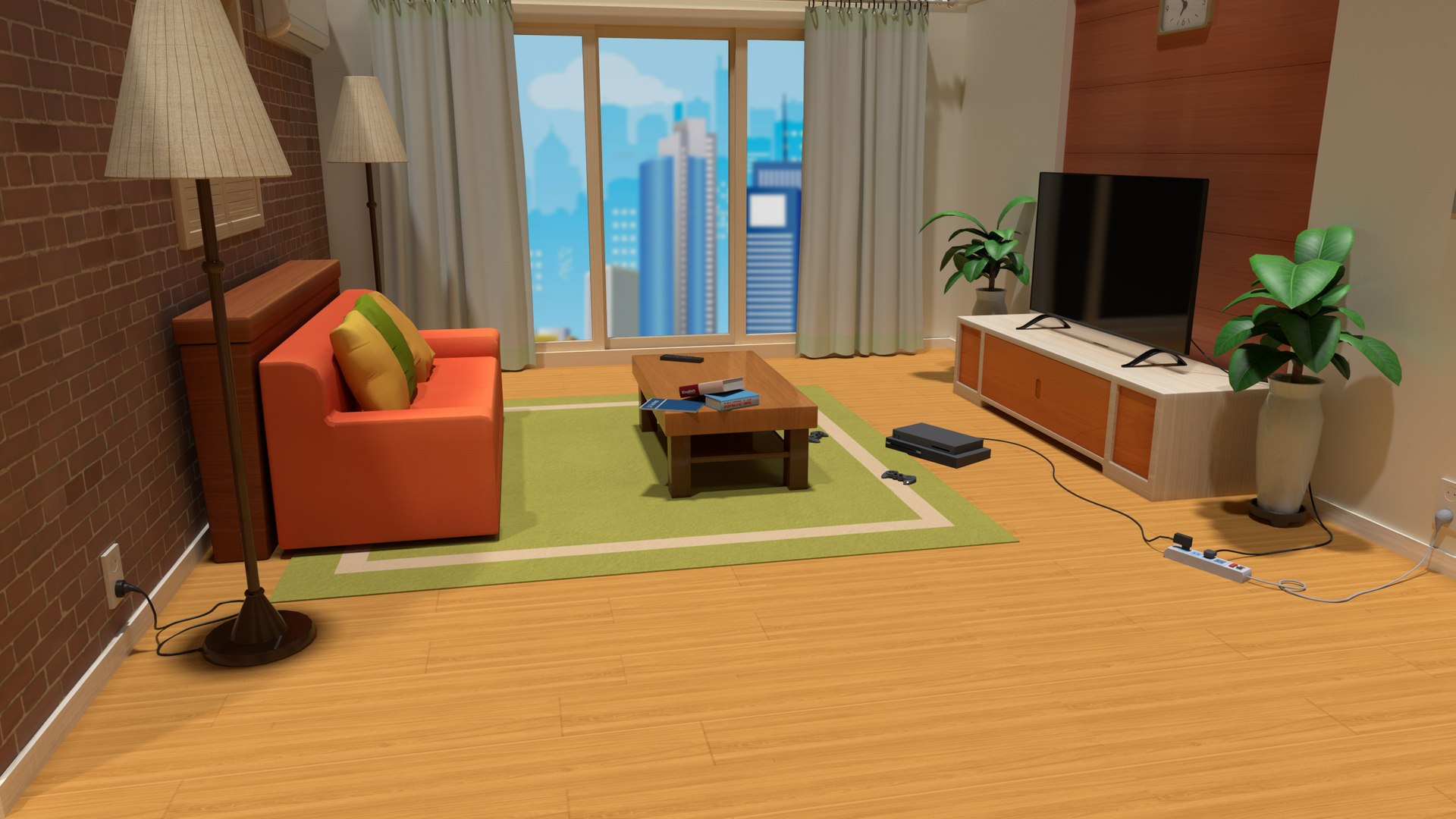 Cartoon room 3D model - TurboSquid 1527140