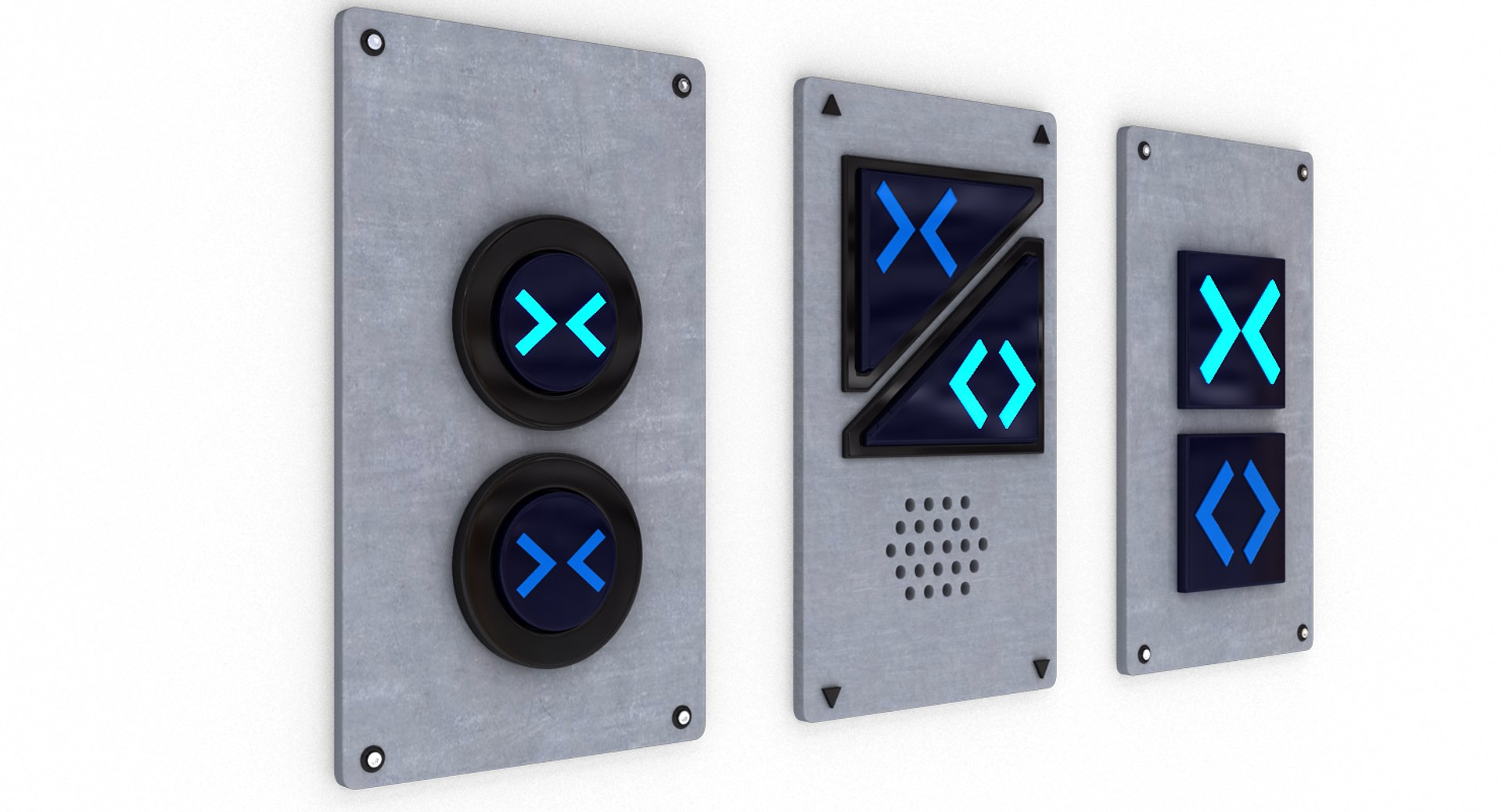 Door Buttons Model - TurboSquid 1312656