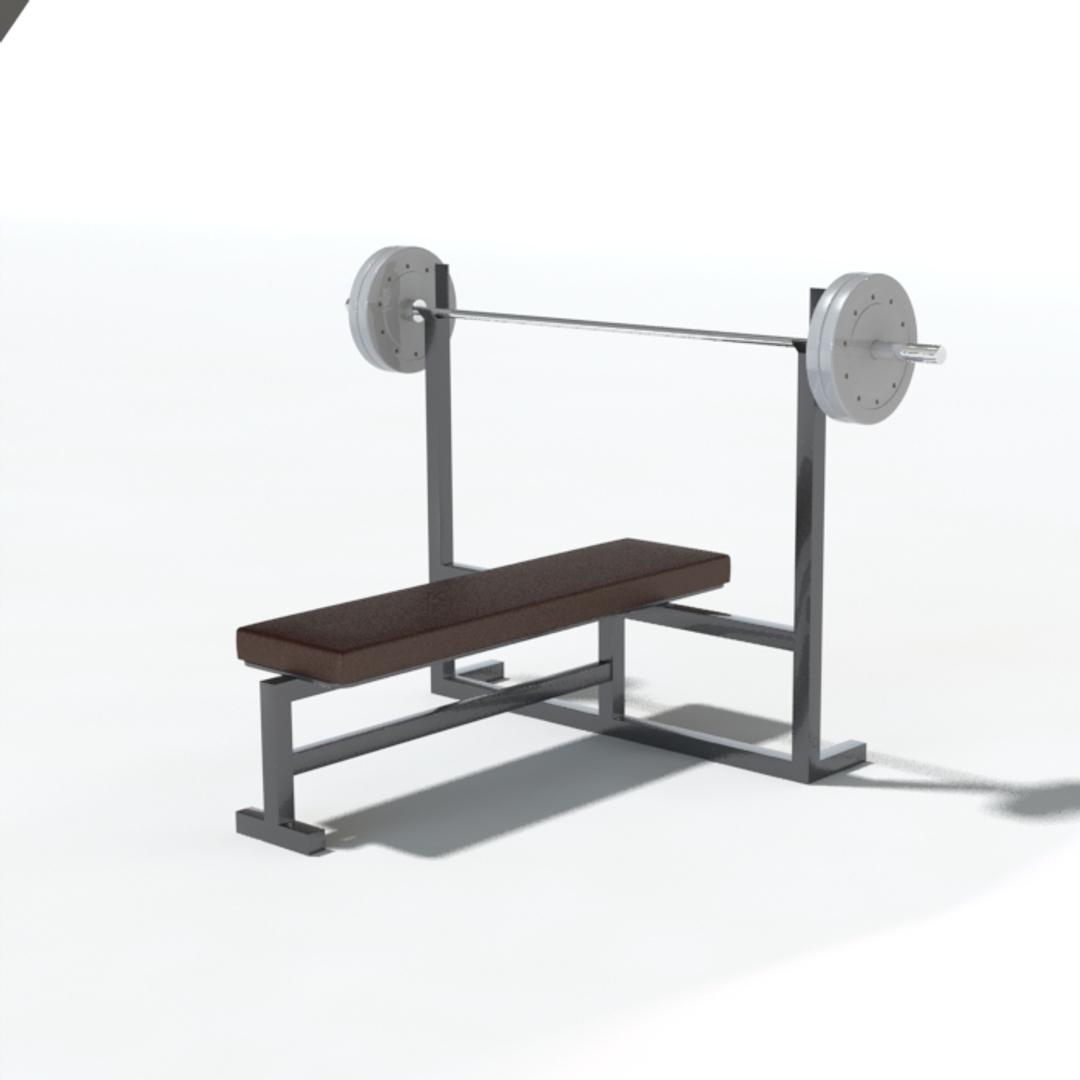 weight bench gym 3d model