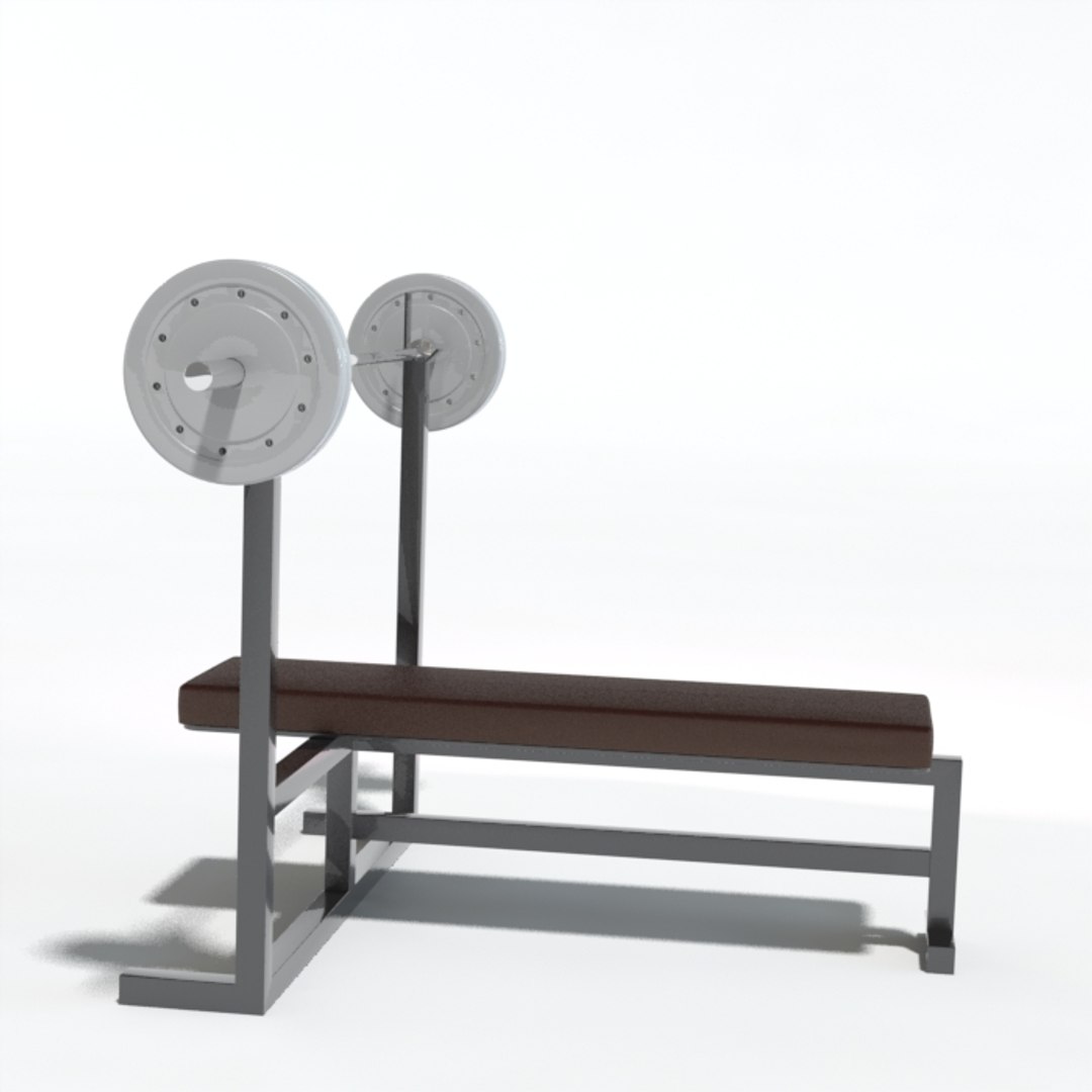 weight bench gym 3d model