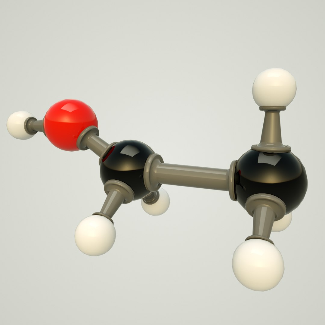3D Model Modeled Ethanol Molecule - TurboSquid 1380621