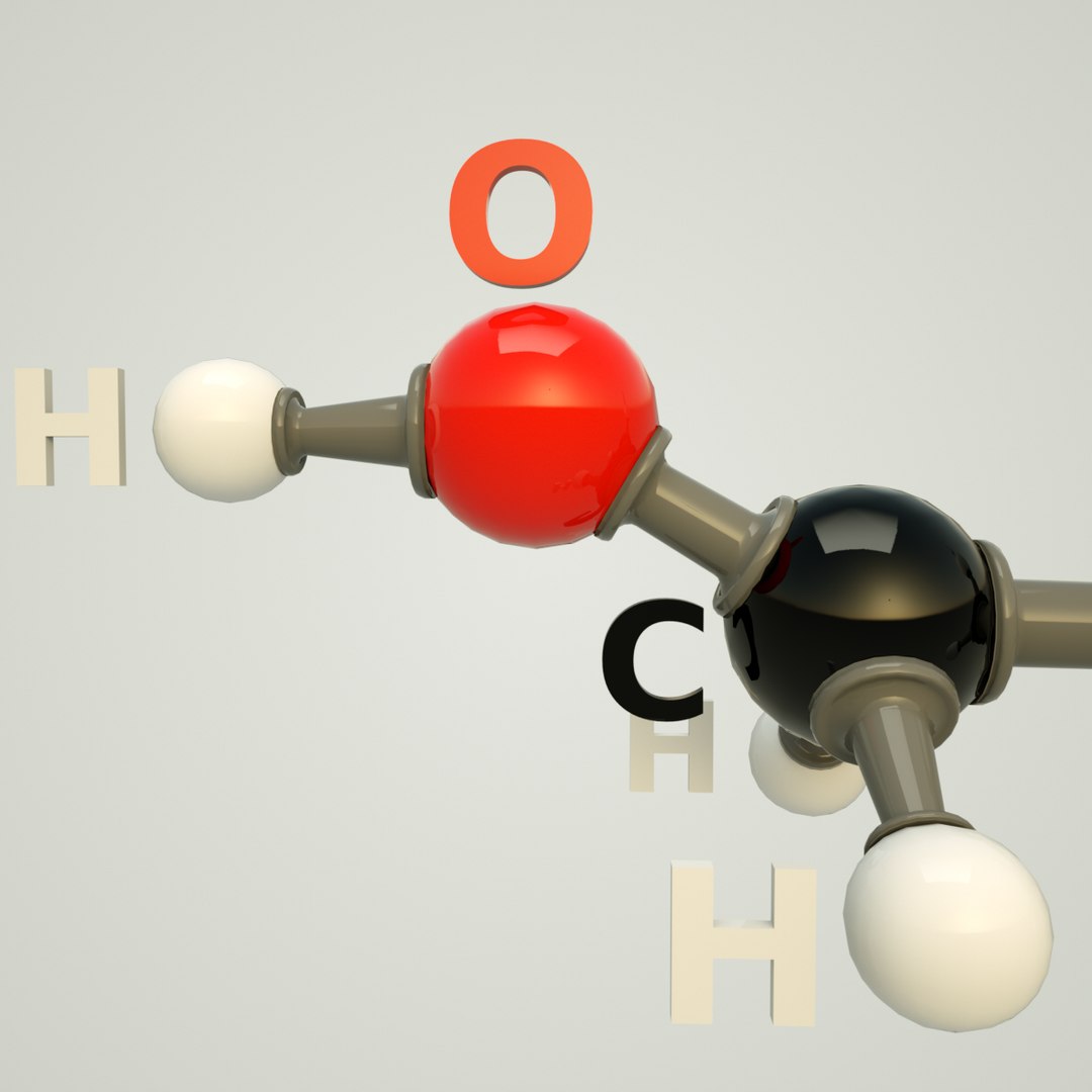 3D Model Modeled Ethanol Molecule - TurboSquid 1380621