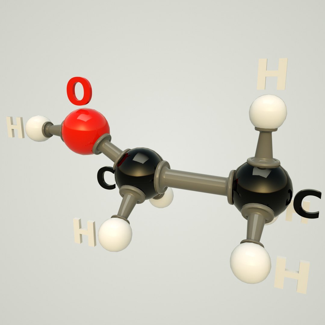 3D Model Modeled Ethanol Molecule - TurboSquid 1380621