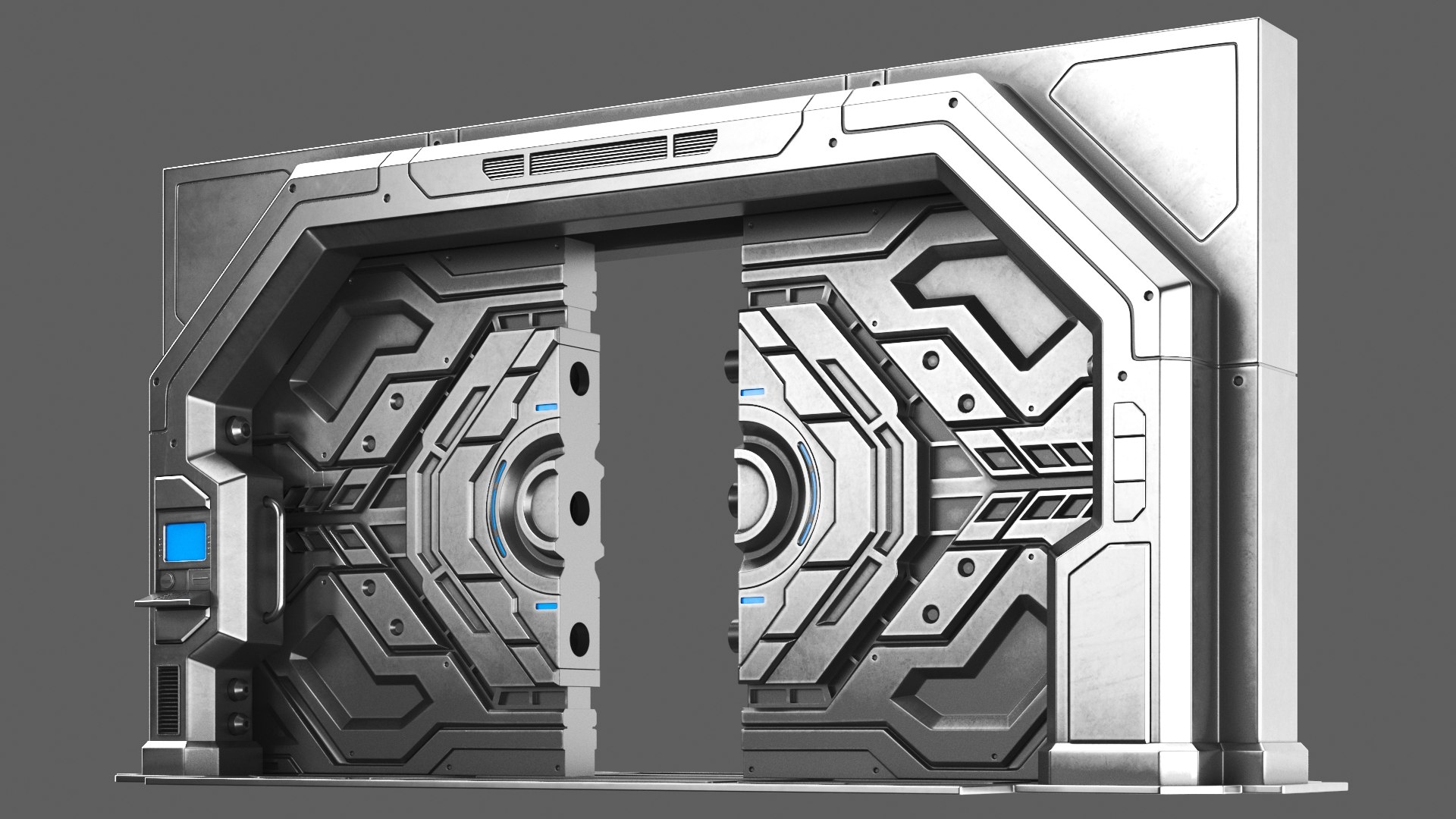 Detailed Sci Fi Door 3D Model - TurboSquid 2243975
