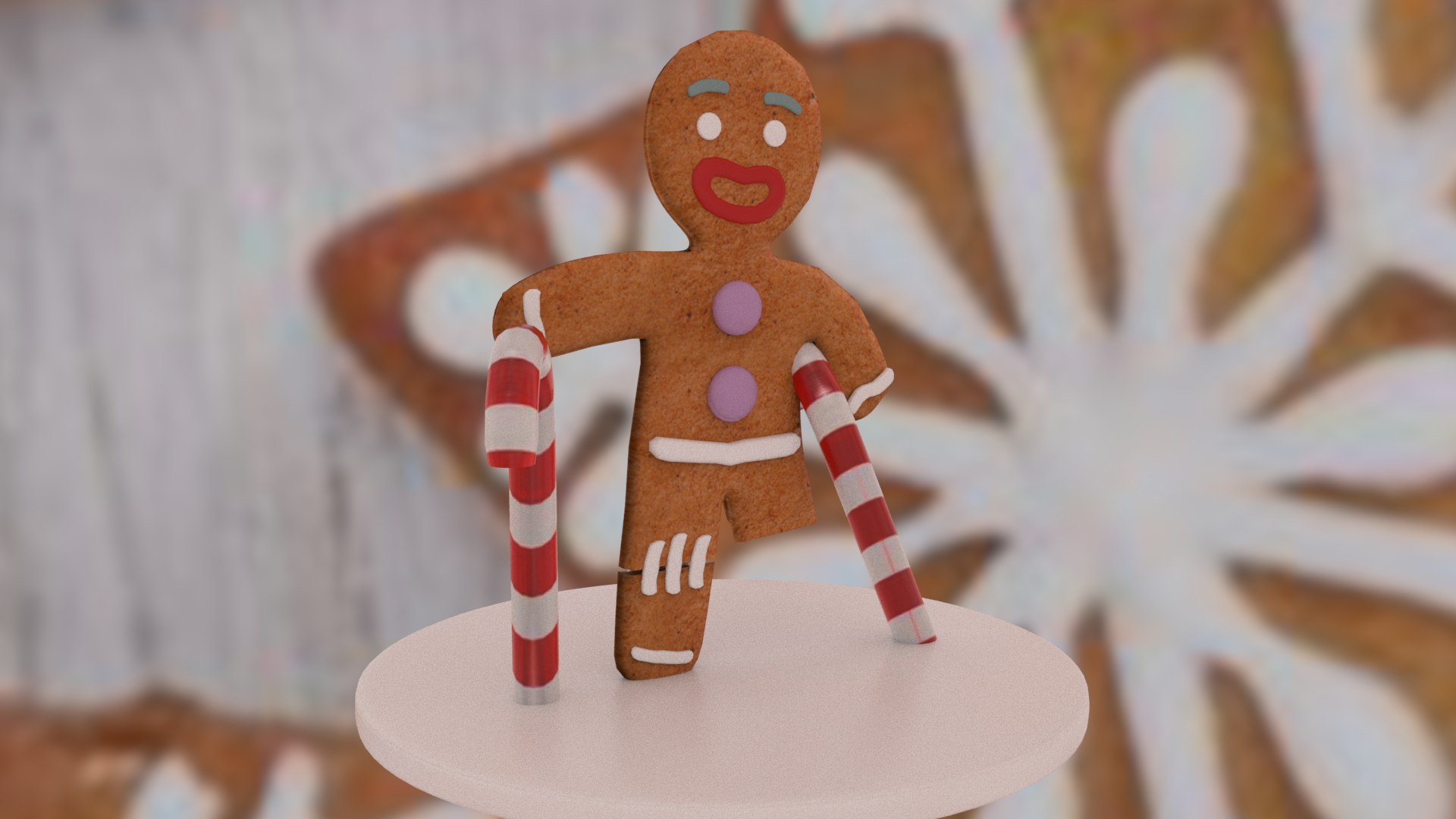 Gingerbread Man Cookie 3D - TurboSquid 1983188
