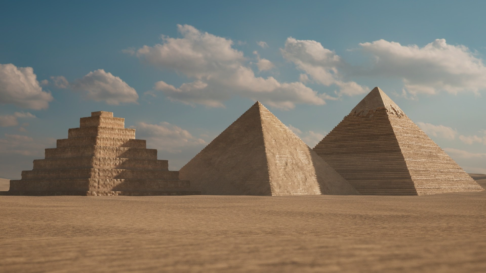 3D Model Egyptian Pyramids - TurboSquid 2174701