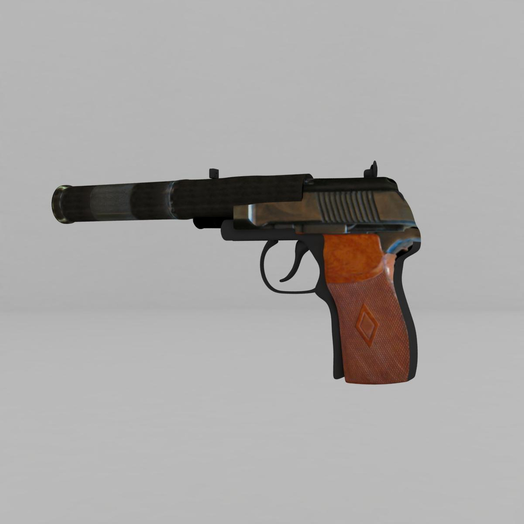 3d model pb 6p9 silenced pistol