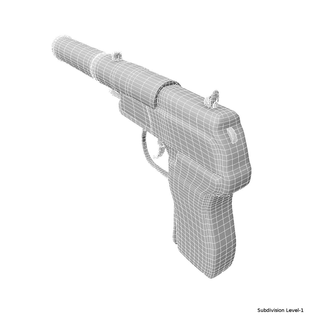 3d Model Pb 6p9 Silenced Pistol