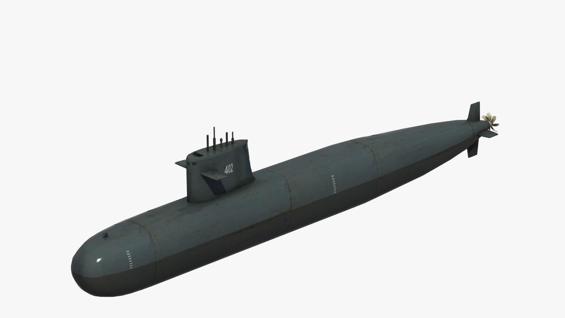 3D han type091 attack submarine - TurboSquid 1452075