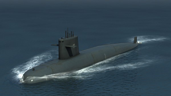 3D han type091 attack submarine - TurboSquid 1452075