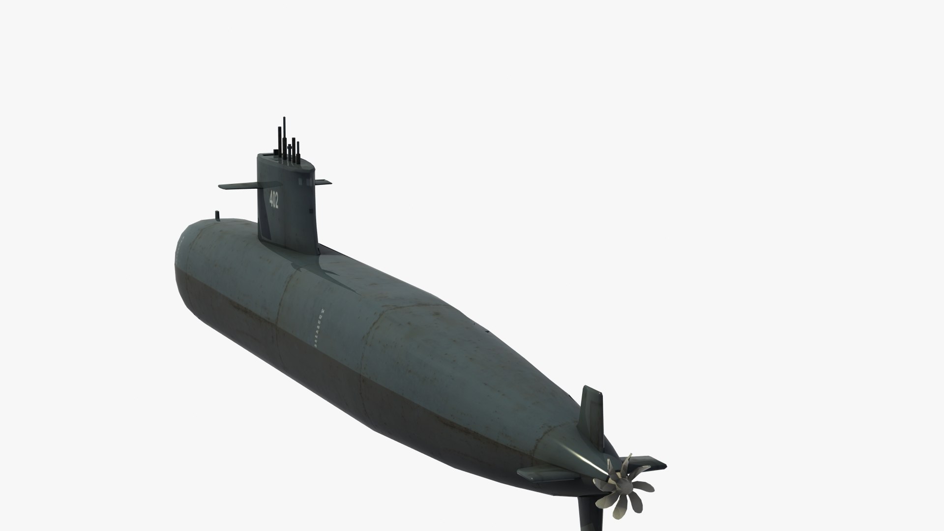 3D han type091 attack submarine - TurboSquid 1452075