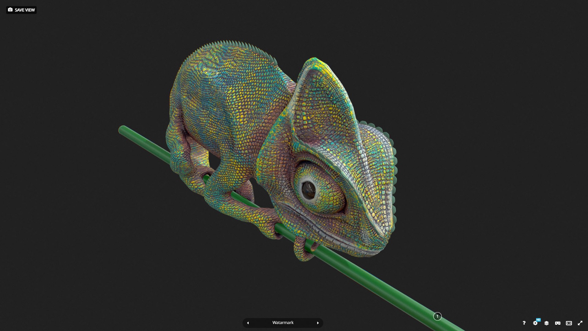 3D M0008 Z-Brush 3d Model Chameleon Model - TurboSquid 2286816