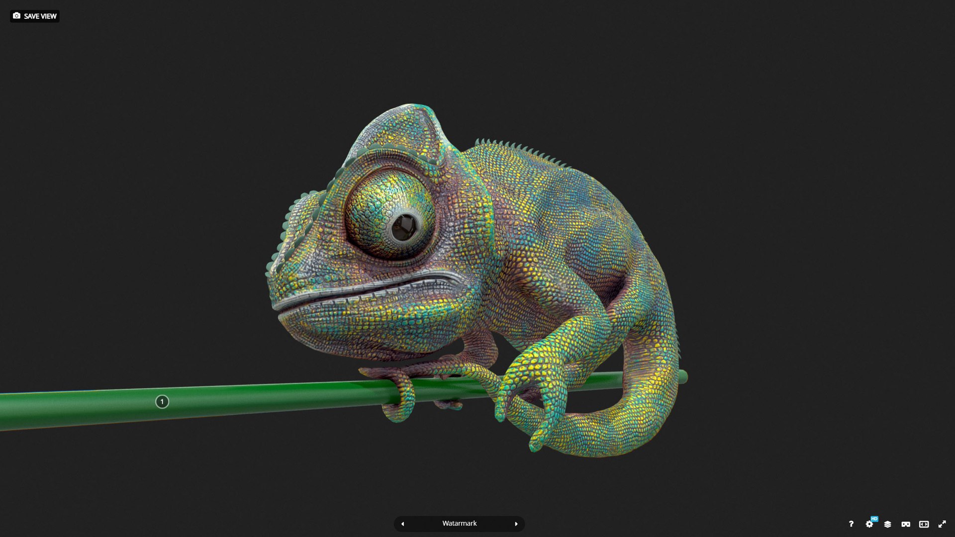 3D M0008 Z-Brush 3d Model Chameleon Model - TurboSquid 2286816