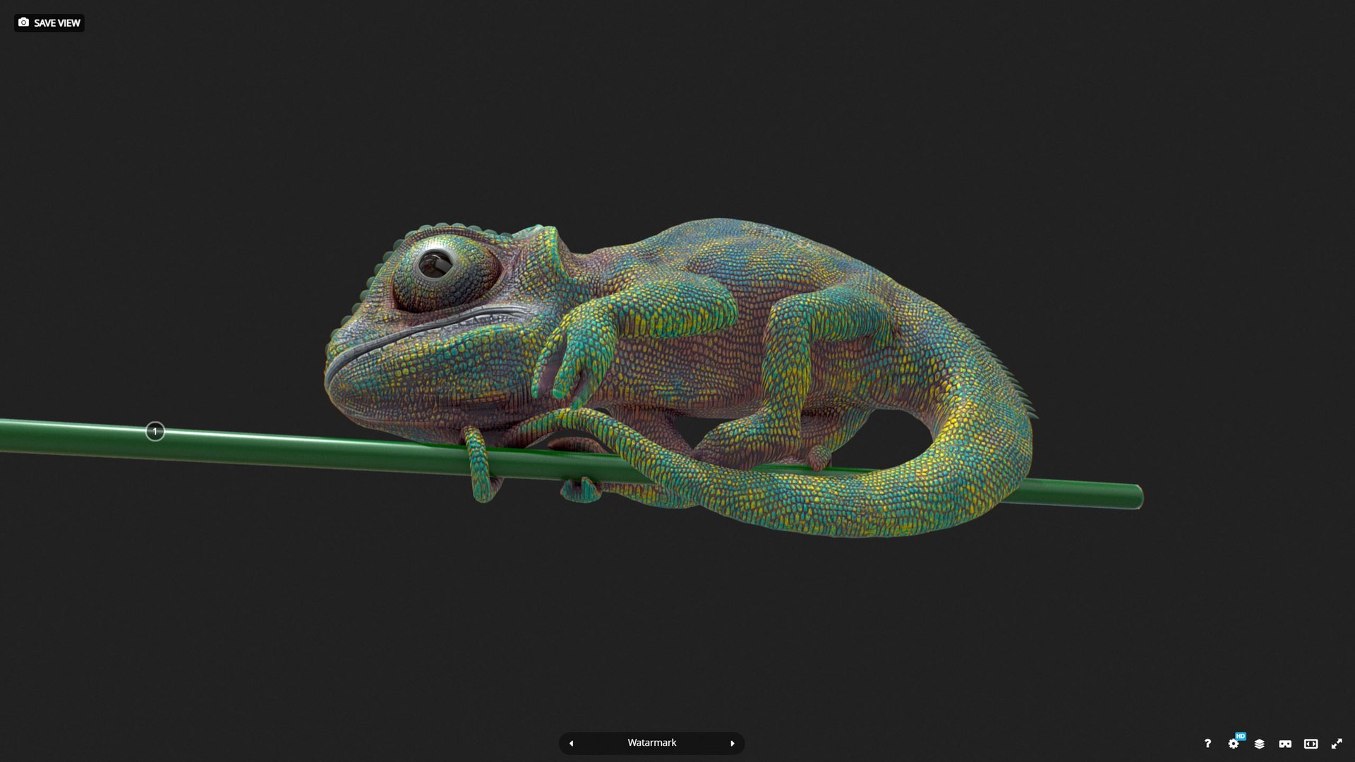 3D M0008 Z-Brush 3d Model Chameleon Model - TurboSquid 2286816