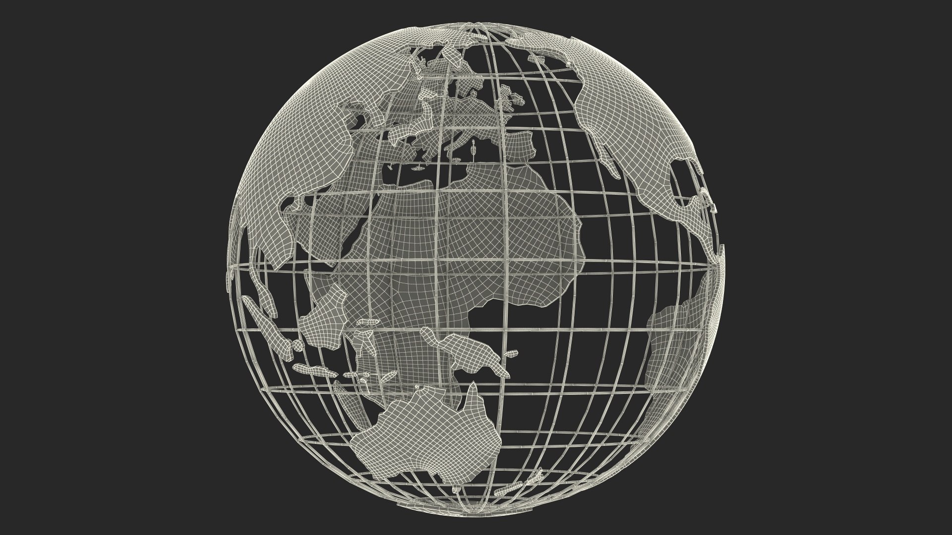 Wireframe Earth Globe Gold 3D - TurboSquid 2163439
