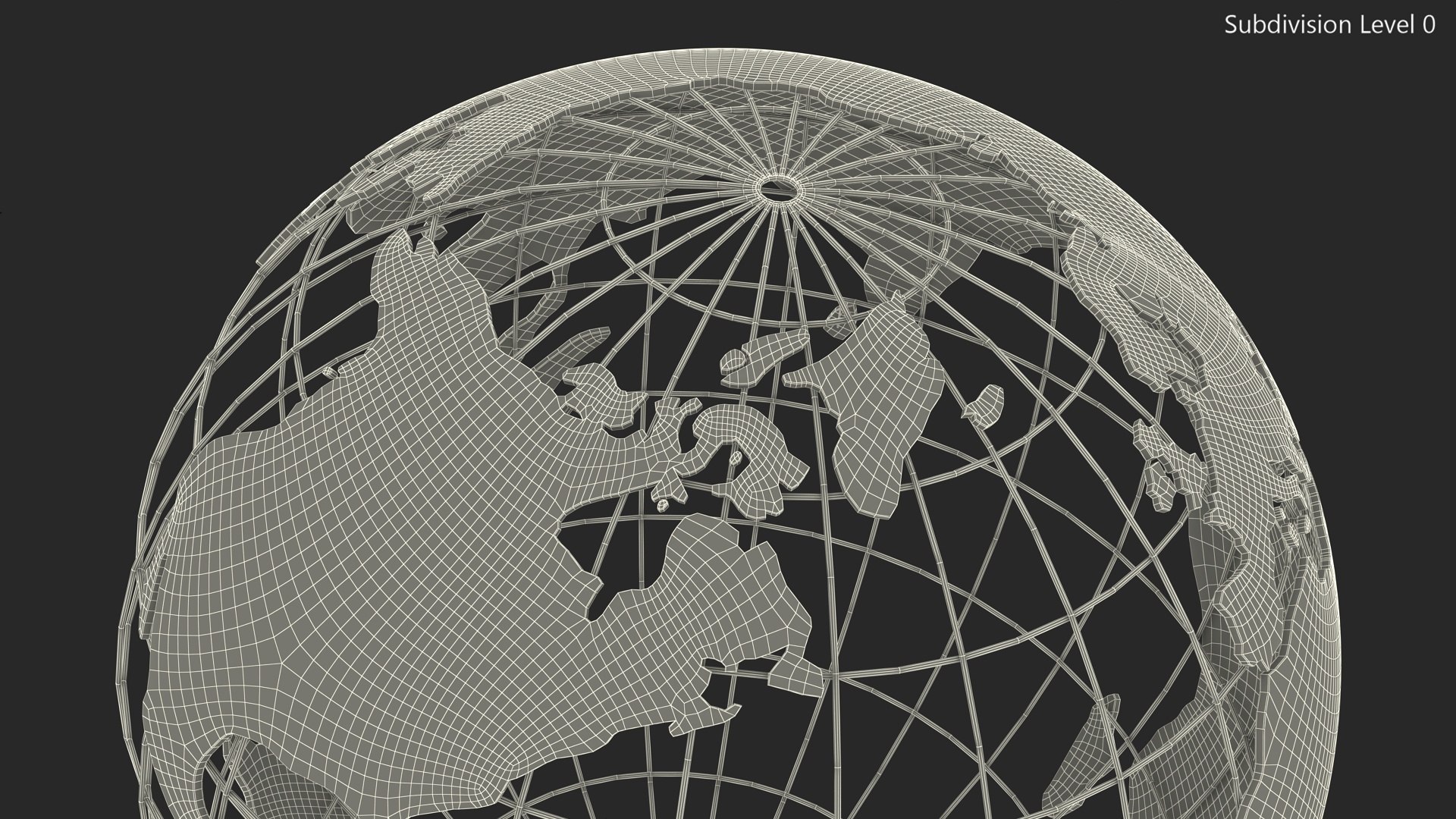 Wireframe Earth Globe Gold 3D - TurboSquid 2163439
