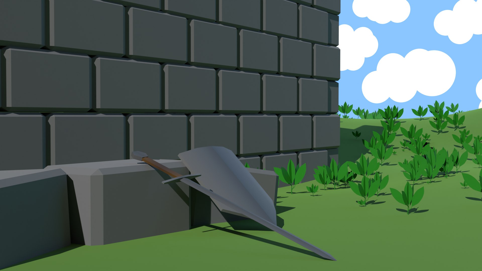 Free Low Poly Sword And Shield 3D Model - TurboSquid 2289754