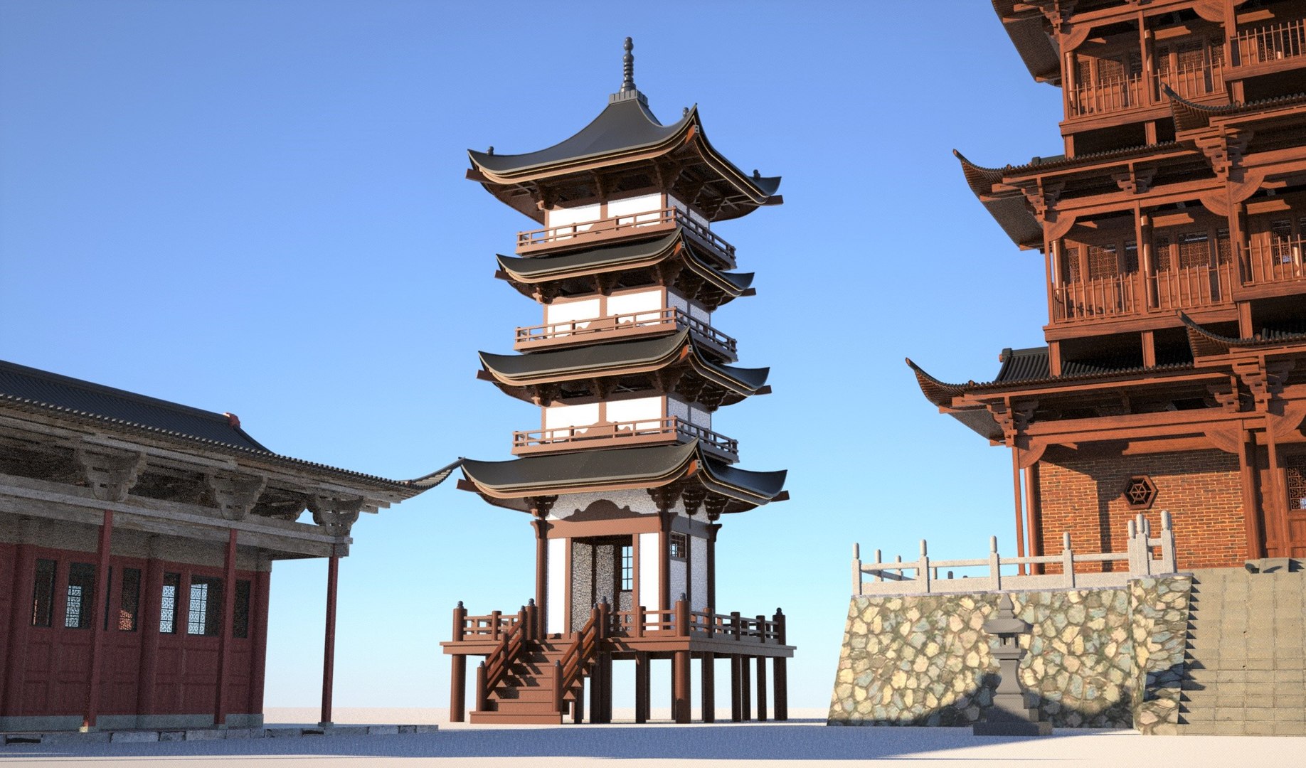 3D Set Chinese Model - TurboSquid 1296603