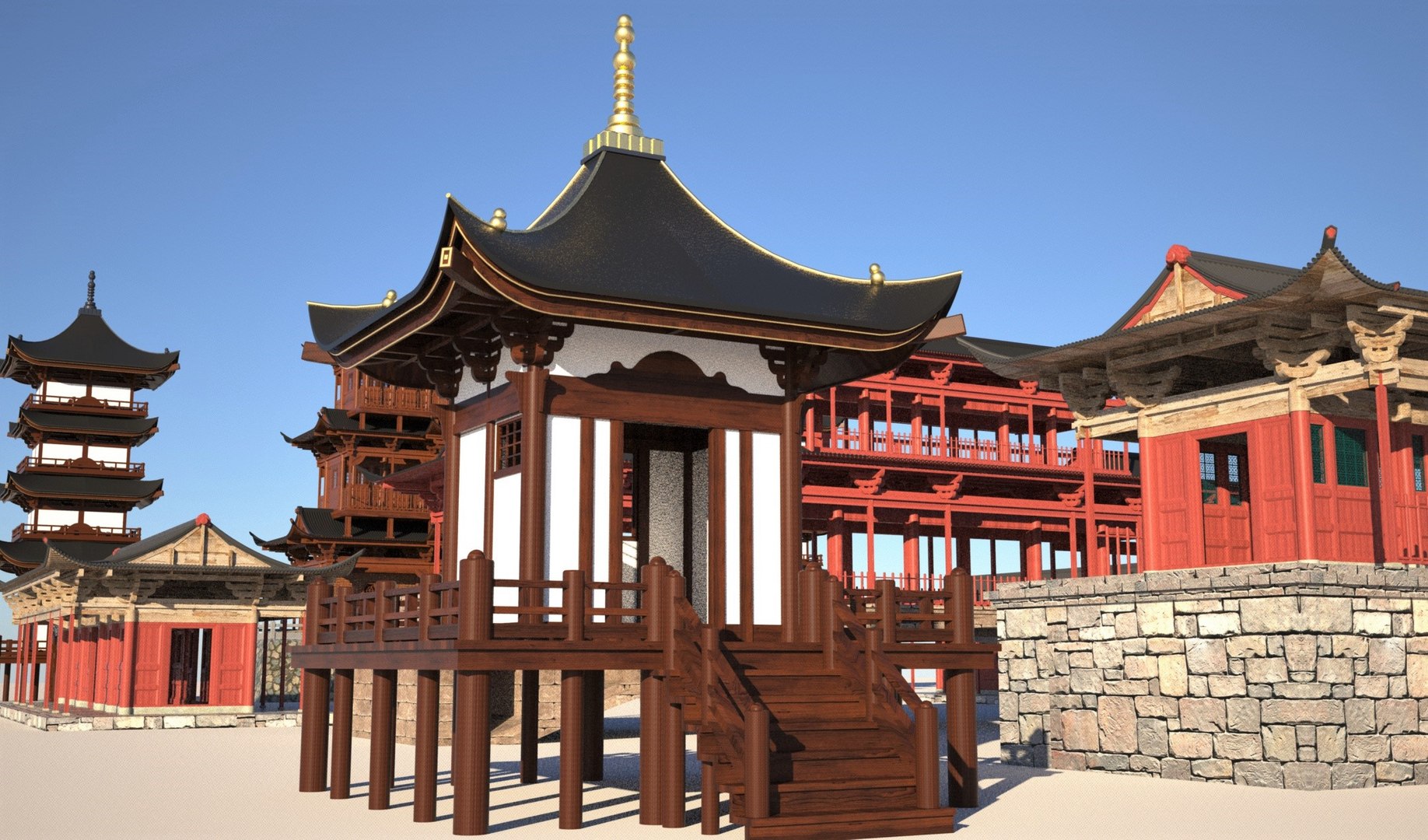 3D Set Chinese Model - TurboSquid 1296603