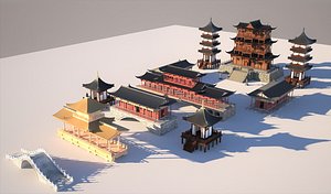 Download Free & Premium Chinese Temple 3D Models | TurboSquid