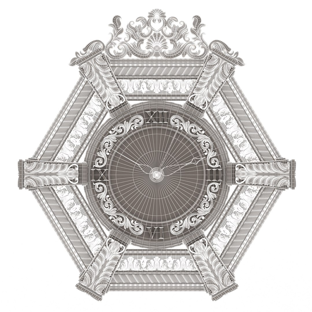 3D Classic Wall Clock 17 Gold - TurboSquid 2137900