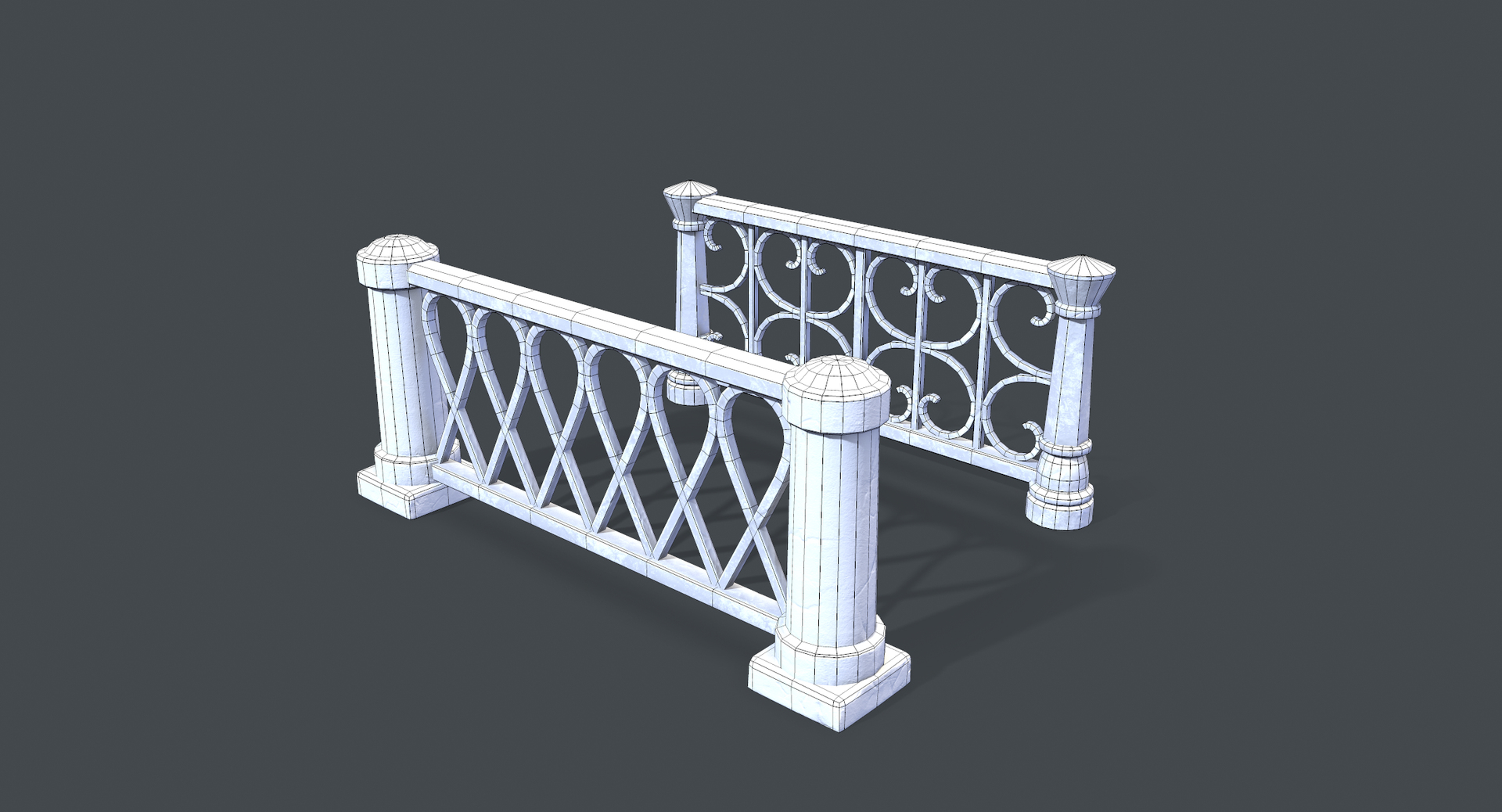 Ready Stylized Pillar Fence 3D - TurboSquid 1449770