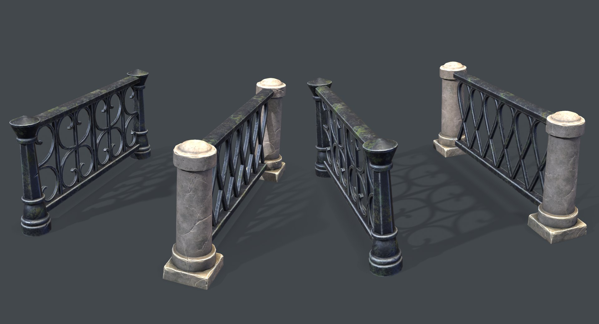 Ready Stylized Pillar Fence 3D - TurboSquid 1449770